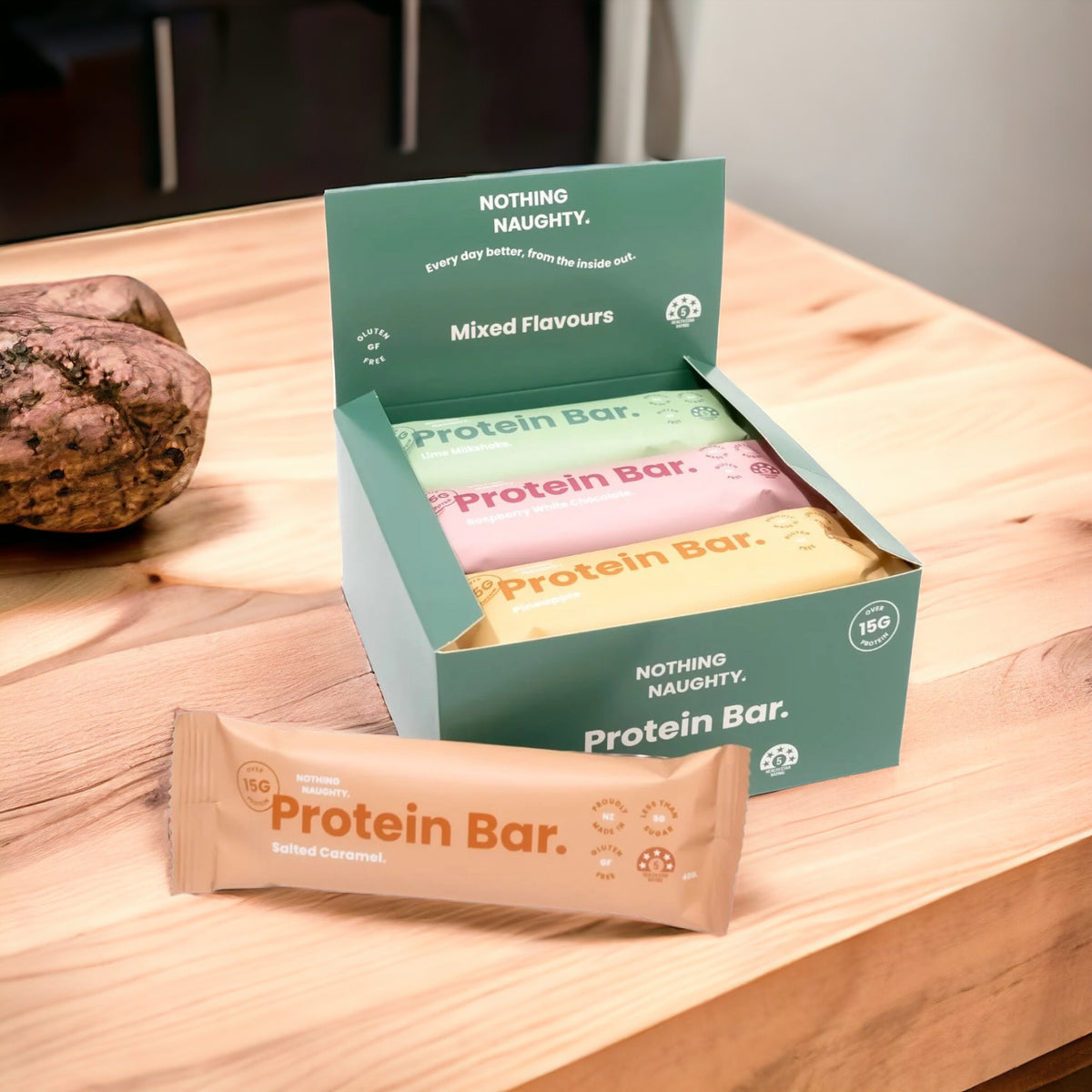 Nothing Naughty Protein Bars – HealthFit Shop - Greytown